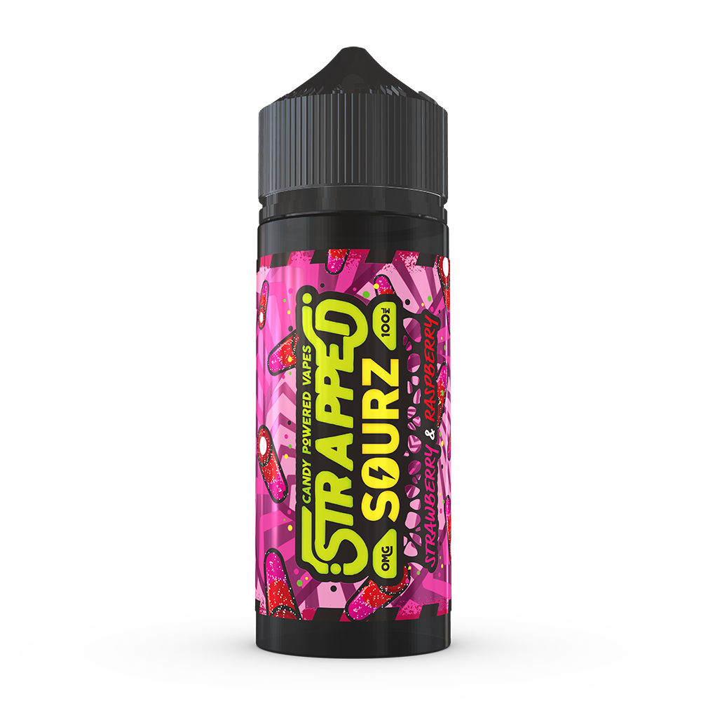 Strapped Sourz - Strawberry & Raspberry 100ml